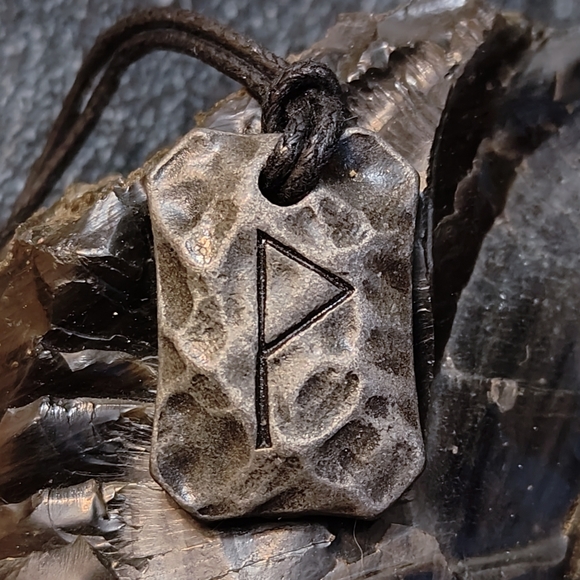 Handmade | Jewelry | Wunjo Elder Futhark Rune Forged Steel Ingot ...